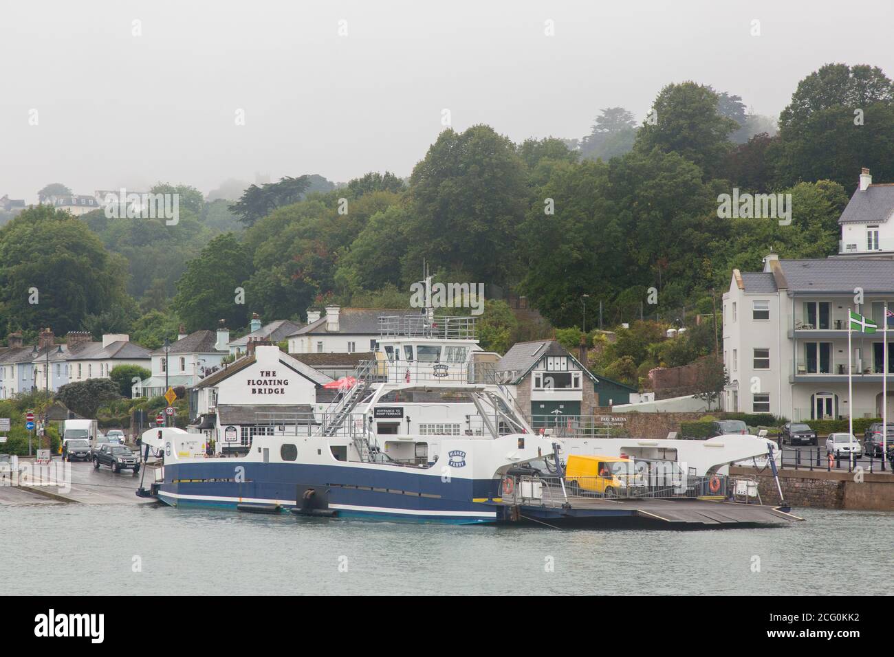 The upper car ferry which sails between Dartmouth and Kingswear on the ...