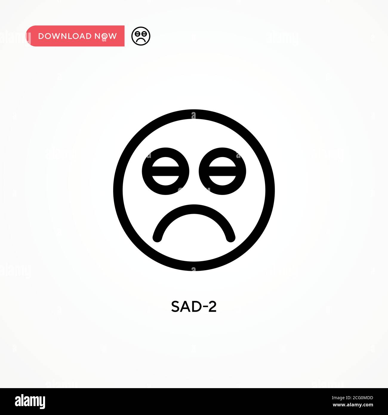 Sad-2 Simple vector icon. Modern, simple flat vector illustration for ...