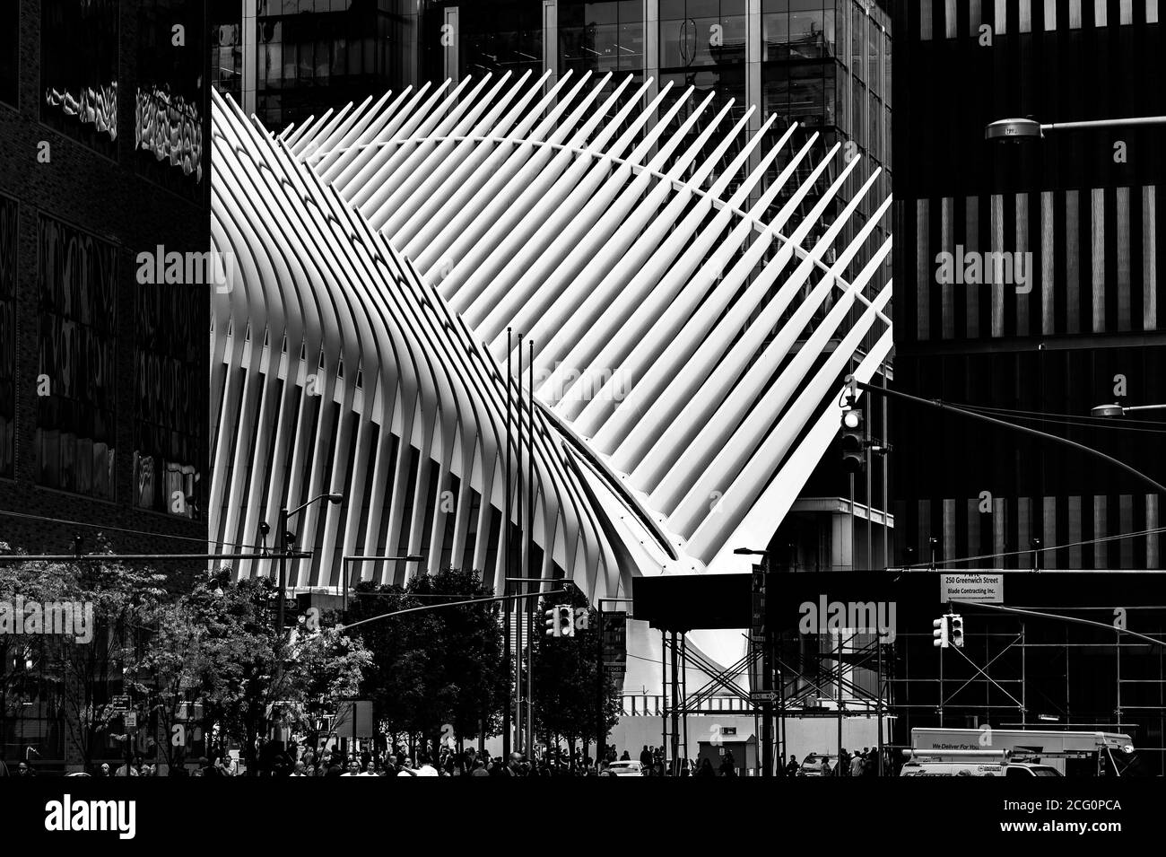 World trade center path train station Black and White Stock Photos ...