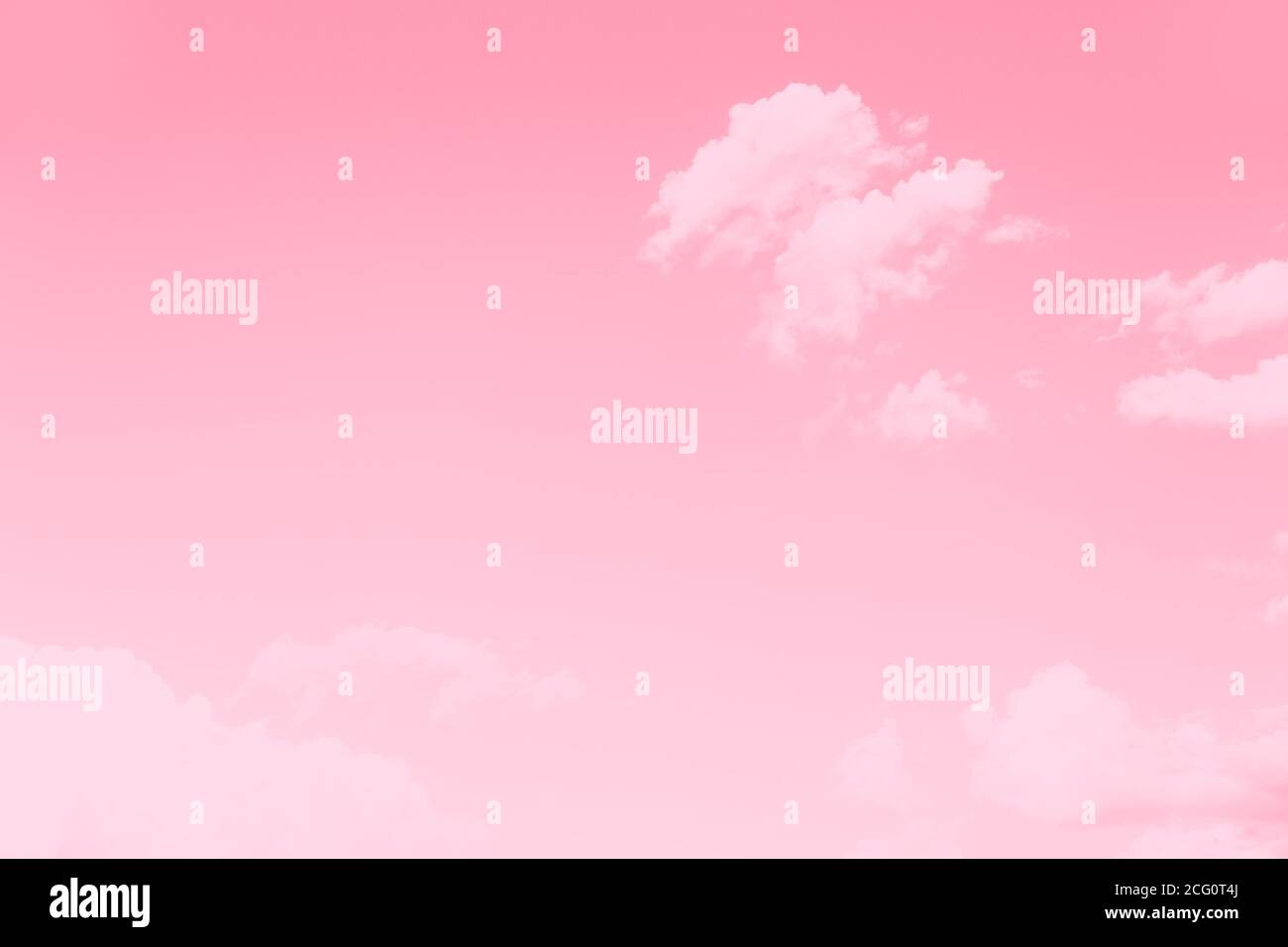 Clear light pink sky and beautiful small clouds Stock Photo - Alamy