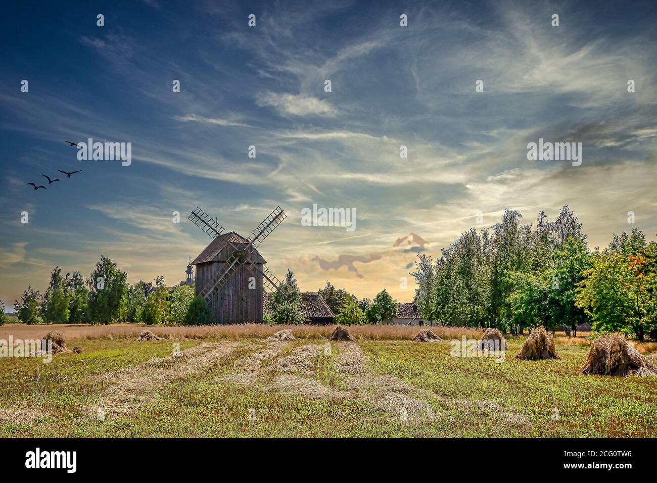 Old, historic rural buildings, Poland Stock Photo - Alamy