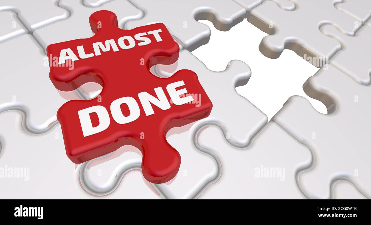 Almost done. The inscription on the missing element of the puzzle ...