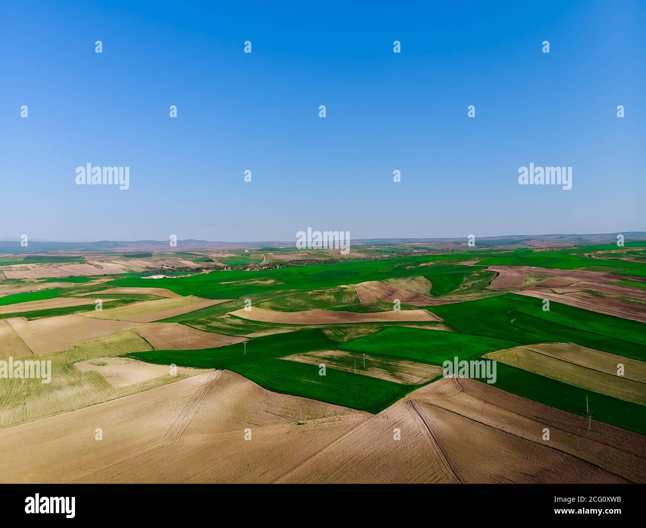 Aerial view to the fertile and arable fields Stock Photo - Alamy