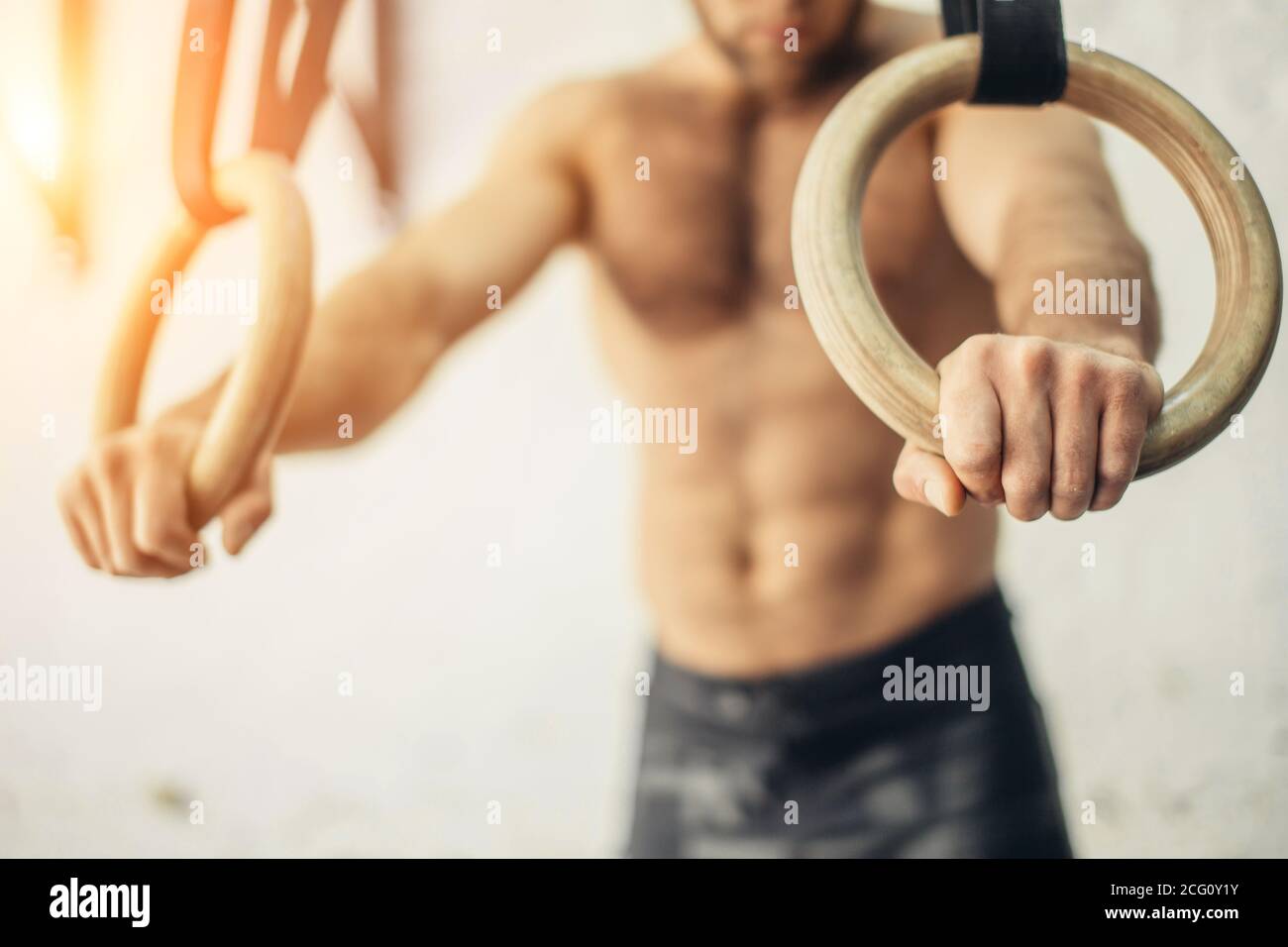 Fitness dip ring man workout hi-res stock photography and images - Alamy