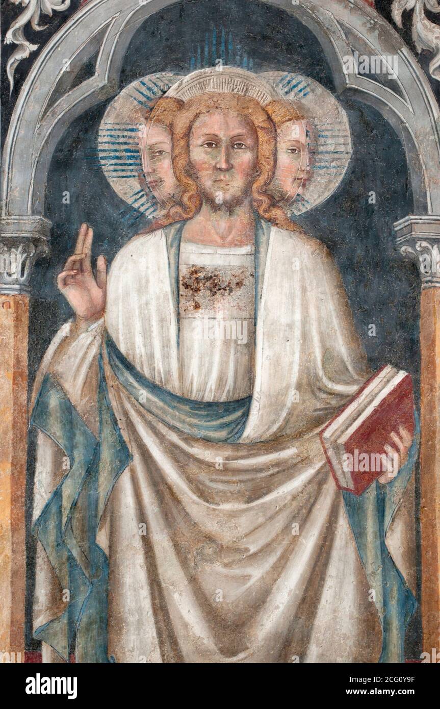 Fresco inside the beautiful Cathedral of Atri (Italy Stock Photo - Alamy