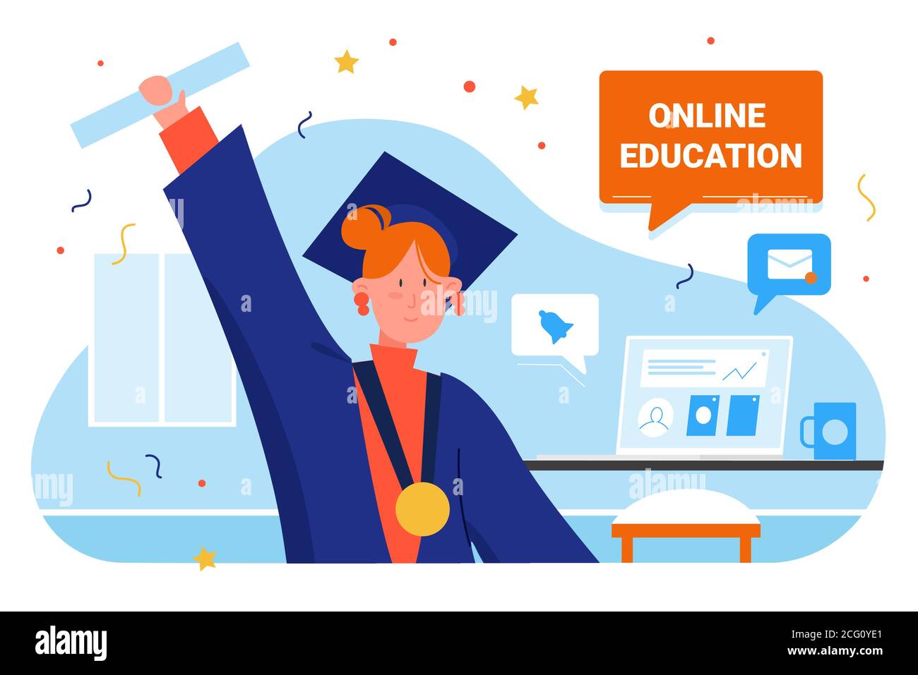 Diploma cartoon hi-res stock photography and images - Alamy