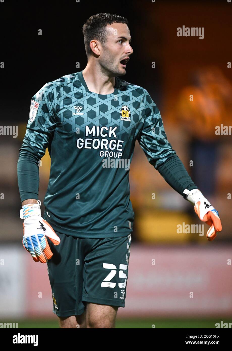 Cambridge United goalkeeper Callum Burton during the EFL Trophy ...