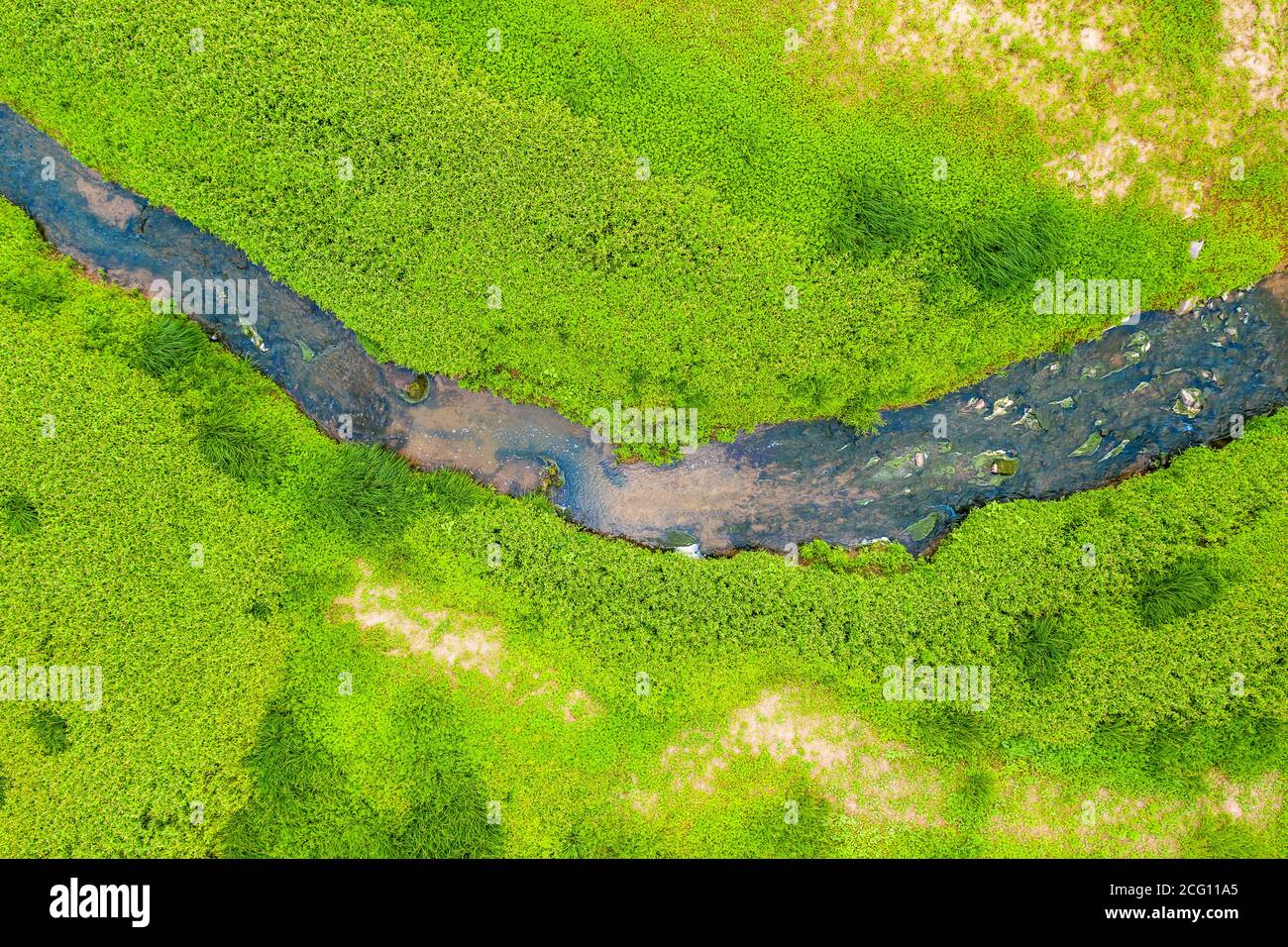 From above grassy river hi-res stock photography and images - Alamy