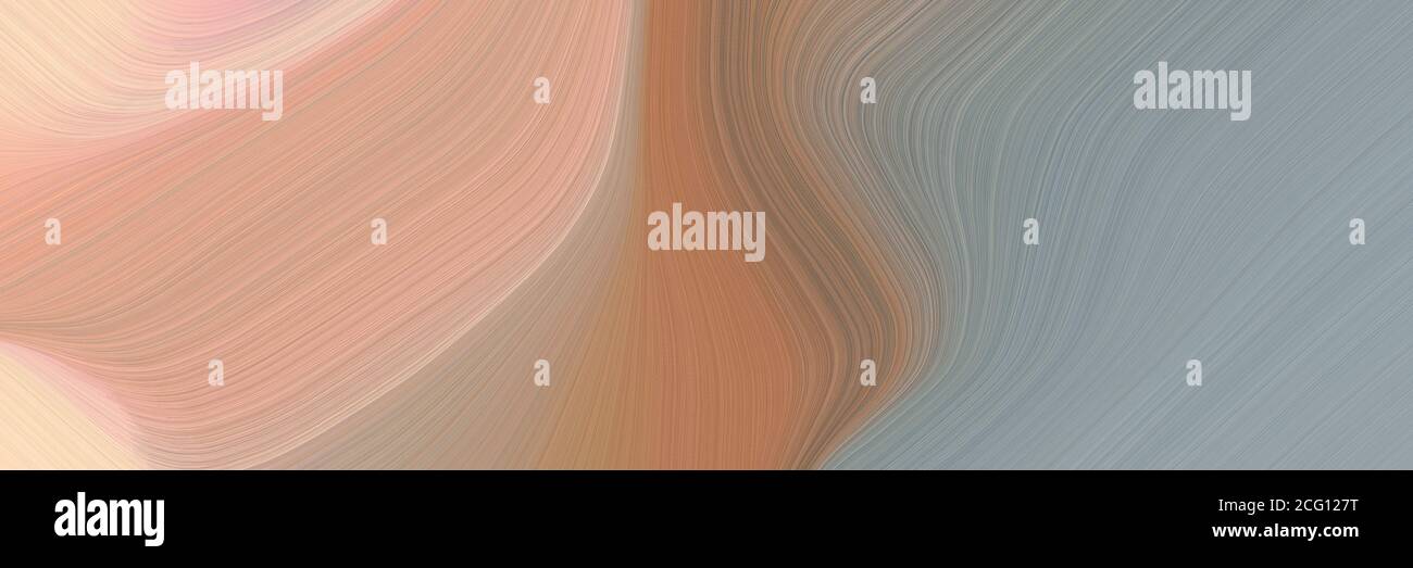 abstract moving horizontal header with rosy brown, burly wood and peach ...