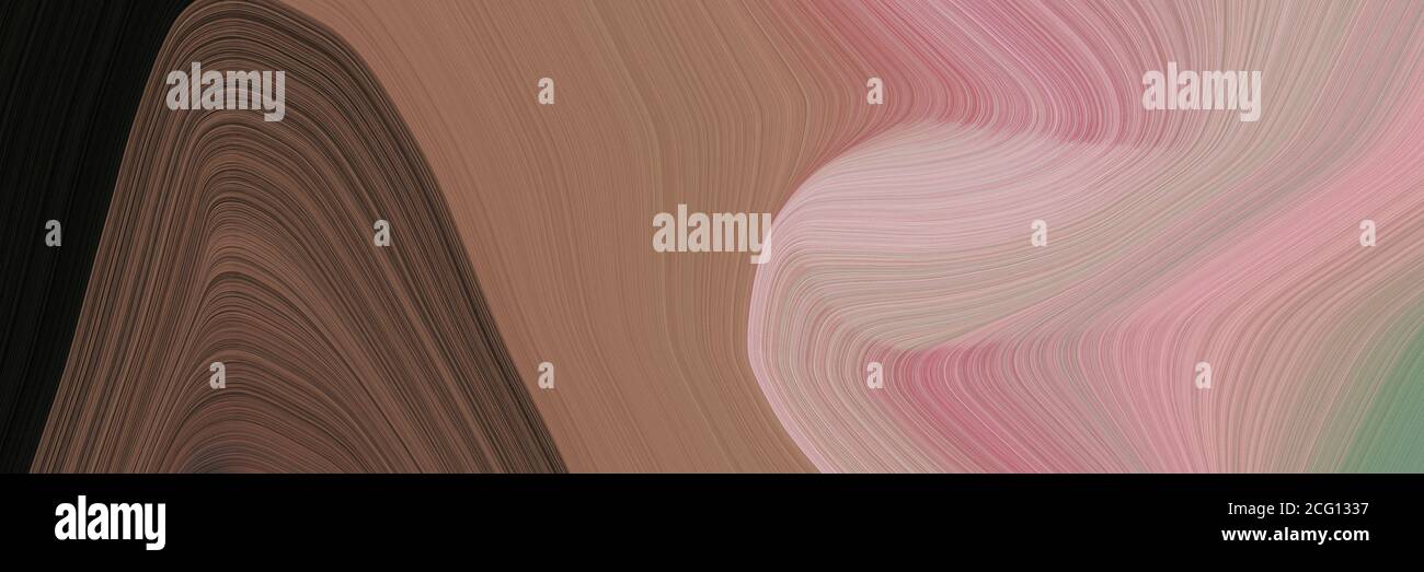 abstract artistic horizontal banner with rosy brown, very dark pink and ...