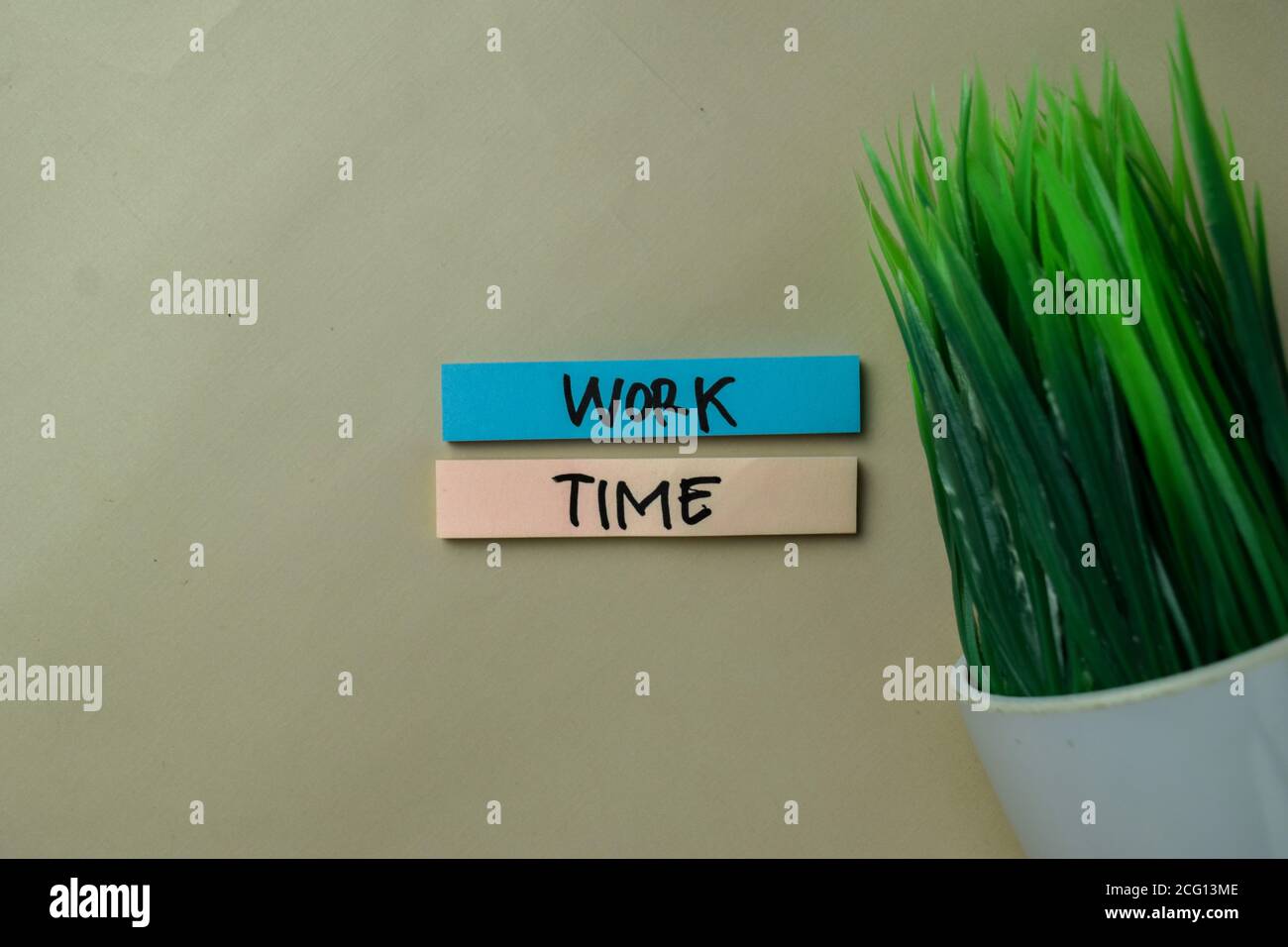Work Time write on sticky notes isolated on office desk Stock Photo - Alamy