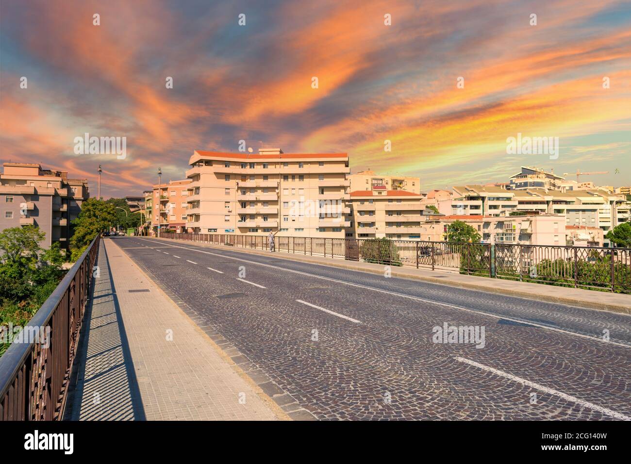 small bridge in an Italian city Stock Photo - Alamy