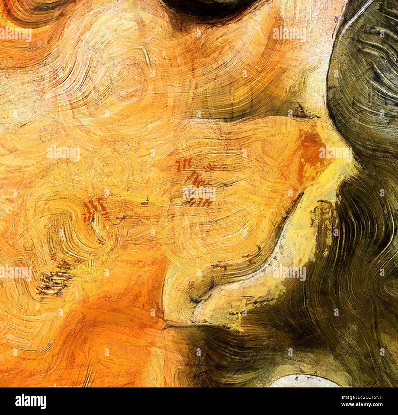 Yellow Abstract Painting Stock Photo - Alamy