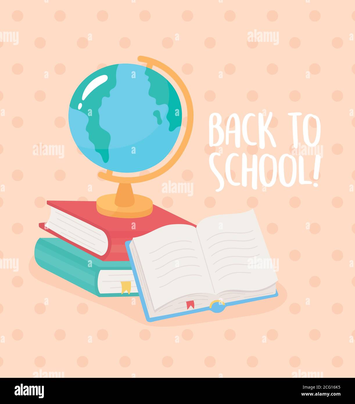 back to school, global map on books, elementary education cartoon ...