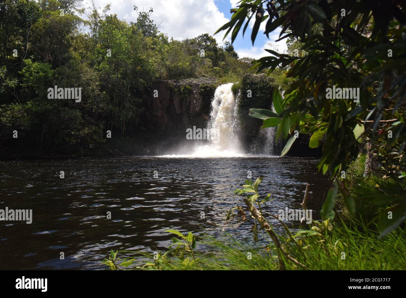 São Bento waterfall Goias state, Brazil Chapada dos Veadeiros water ...