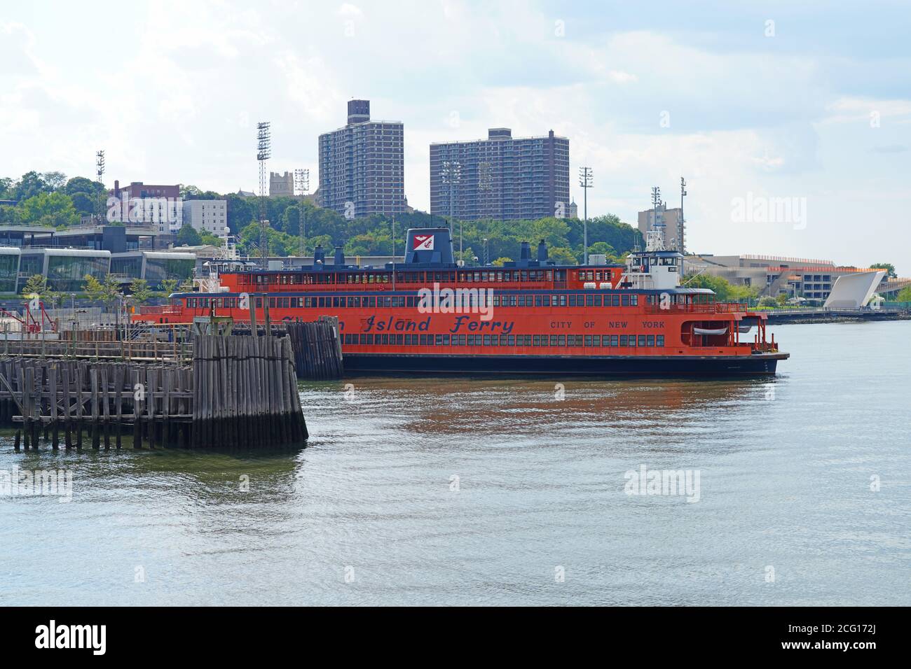 NEW YORK CITY, NY -22 AUG 2020- View of the St George Terminal of the ...
