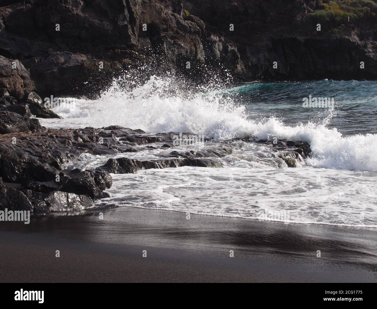Playa de la Arena, Tenerife, beach, ocean, waves Stock Photo - Alamy