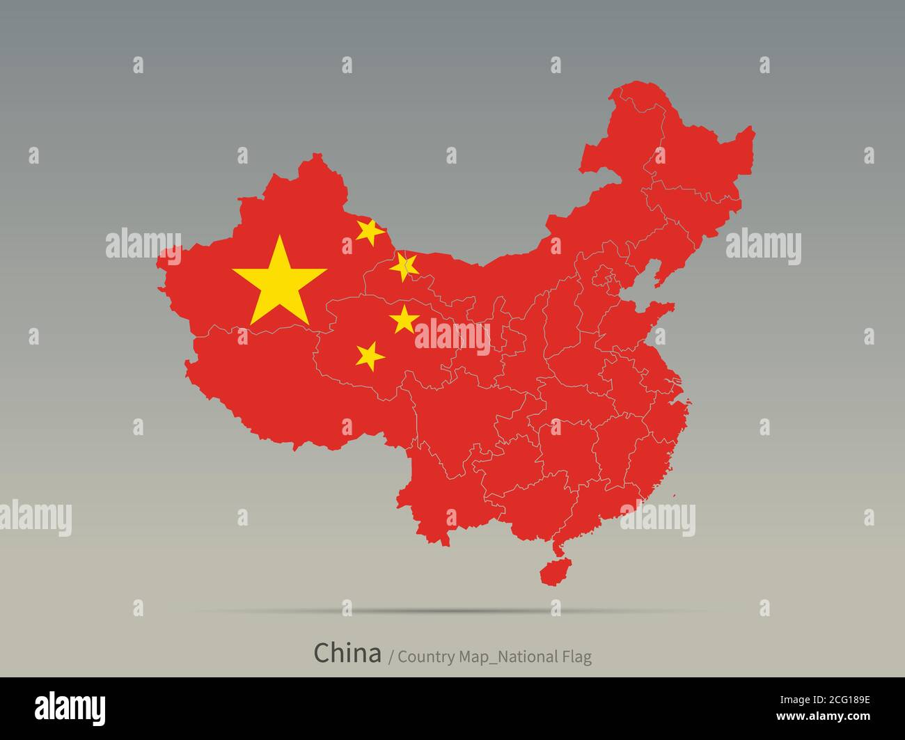 China map illustration Stock Vector Images - Alamy