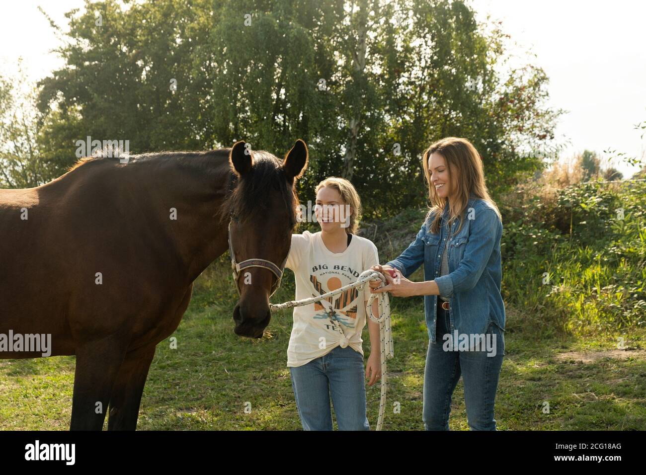 AWAY, from left: Talitha Eliana Bateman, Hilary Swank, (Season 1, ep ...