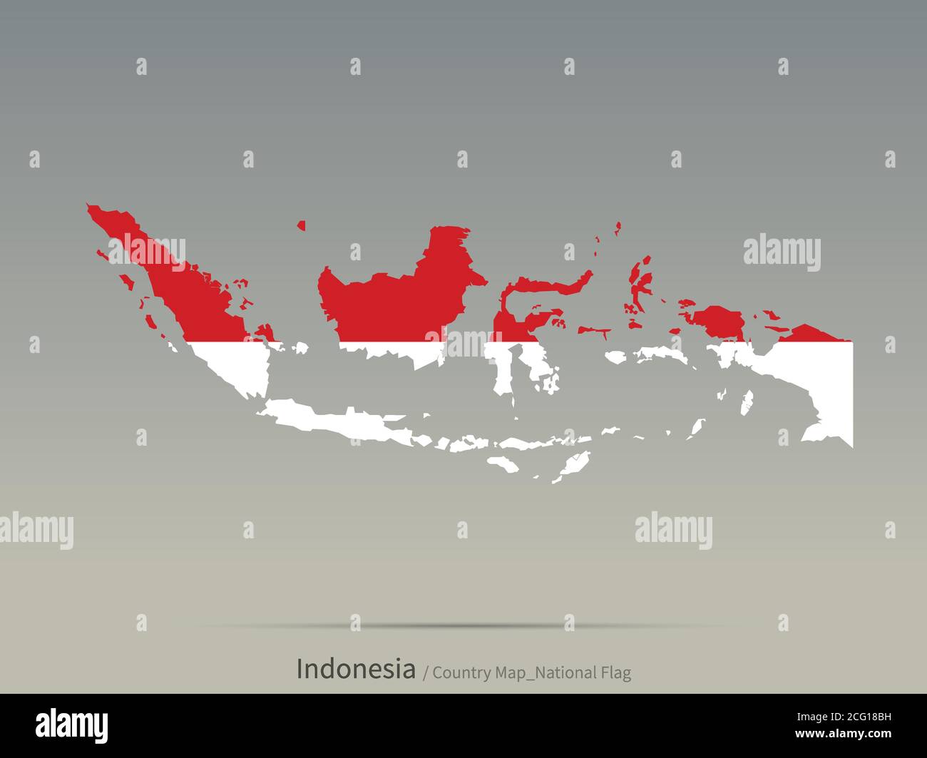 Indonesia country on map hi-res stock photography and images - Alamy