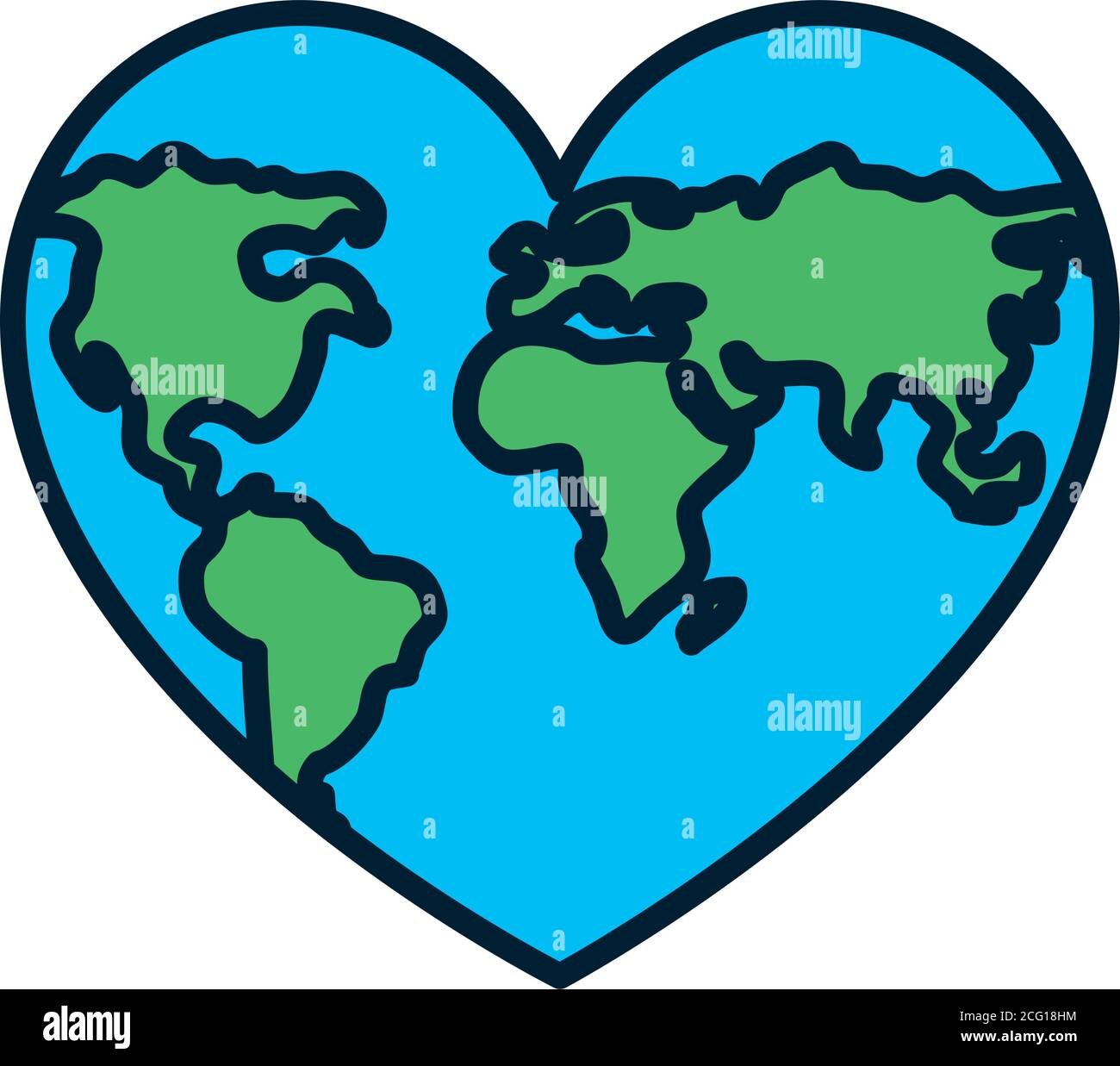 Heart World Map