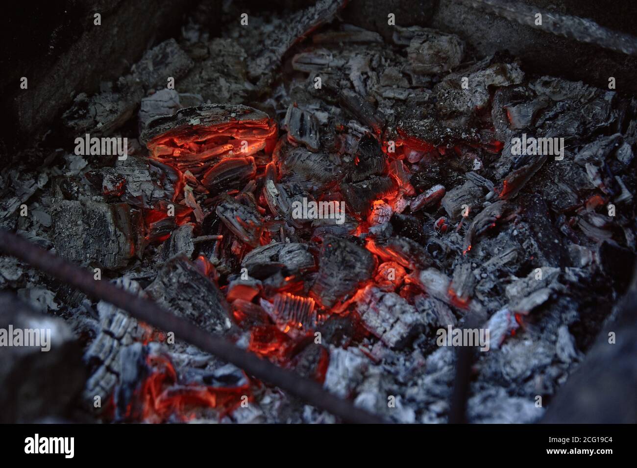 hot coals on the street, in an open hearth, cooking Stock Photo - Alamy