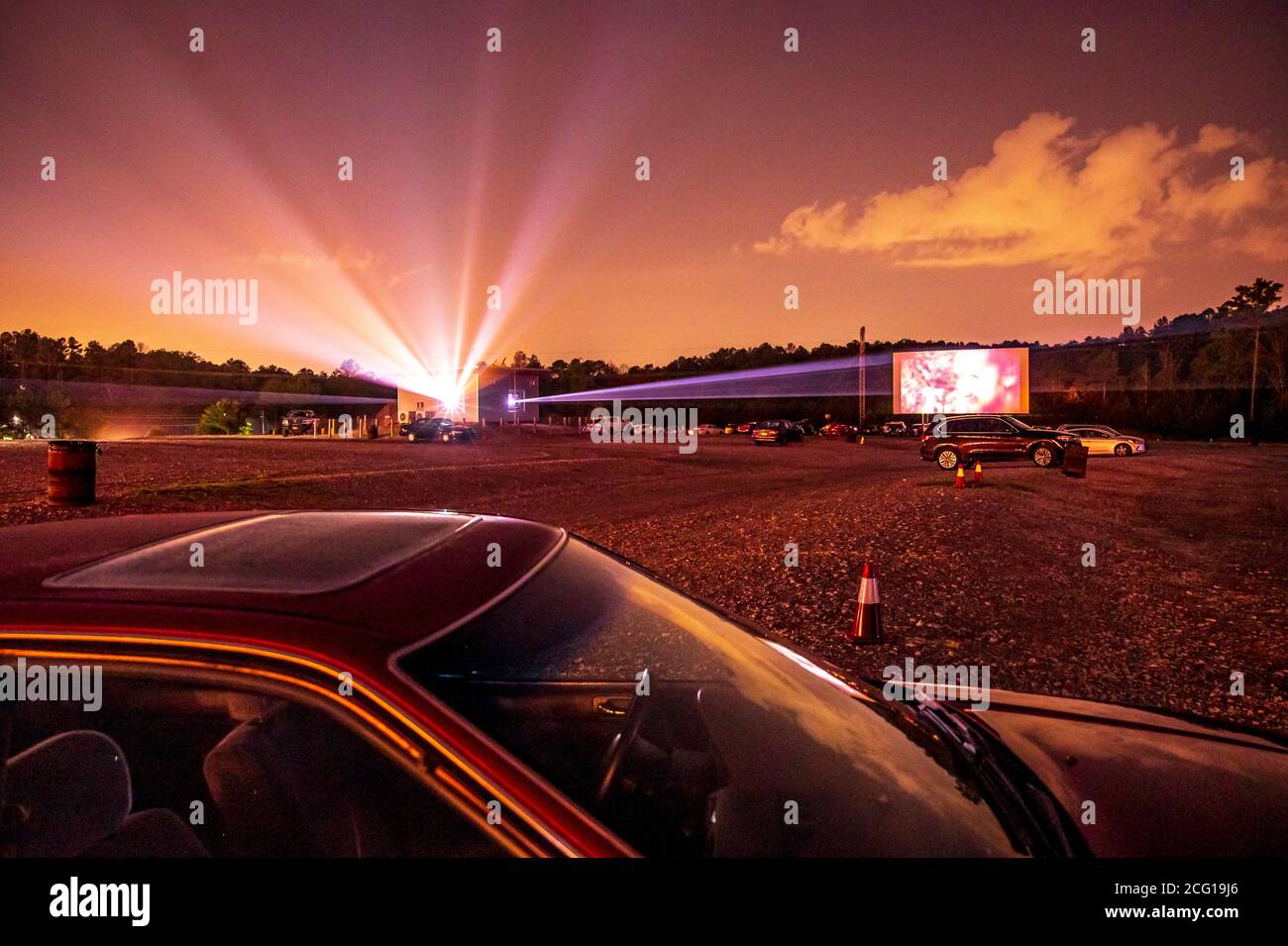 Drive-in movie Theater Stock Photo - Alamy