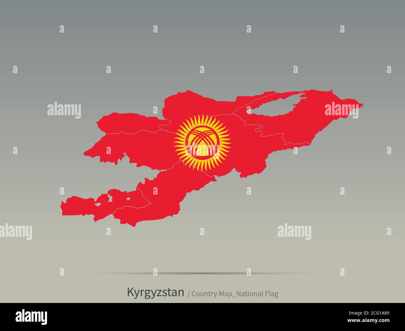 Kyrgyzstan map hi-res stock photography and images - Alamy