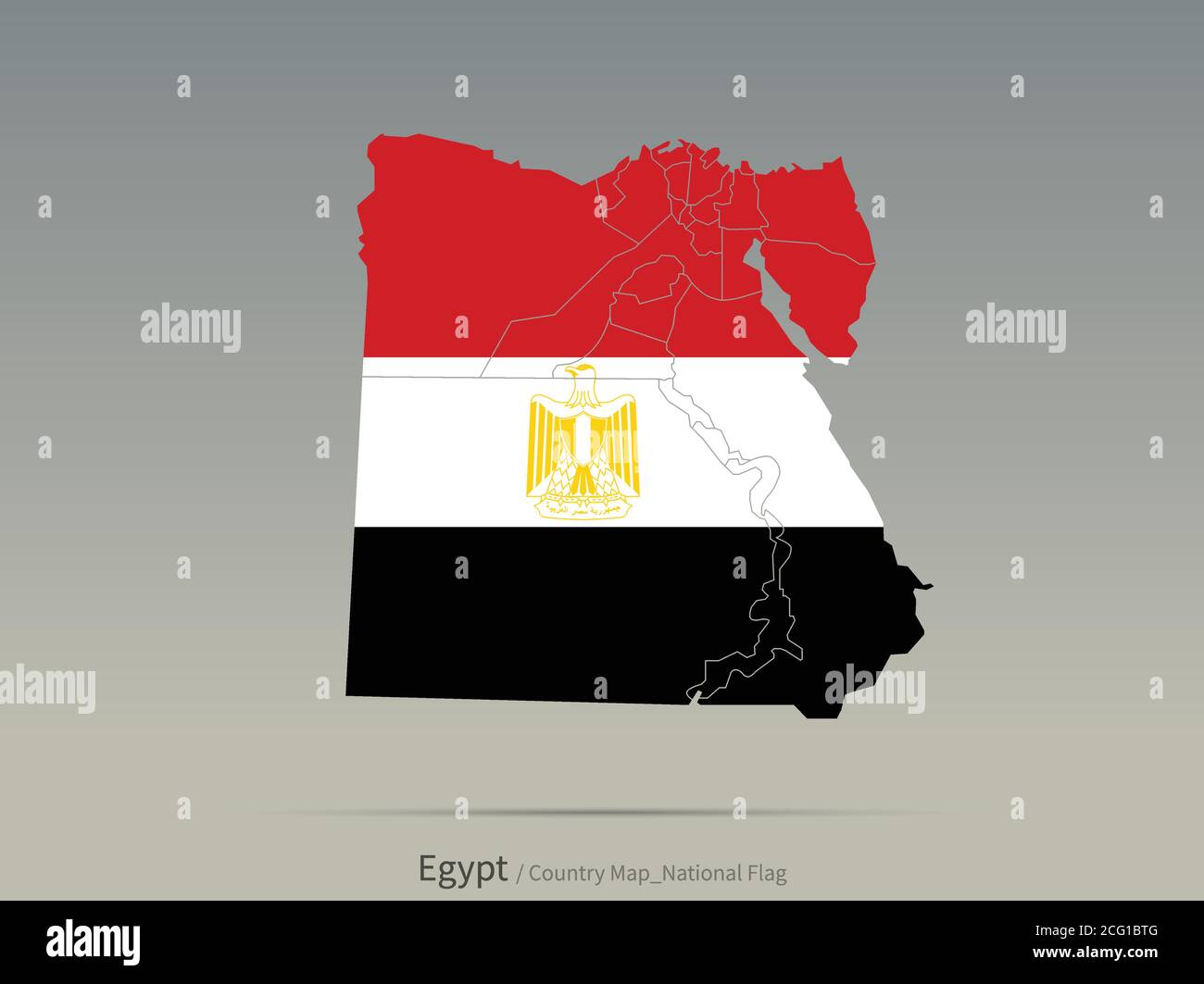 Egypt Flag Map