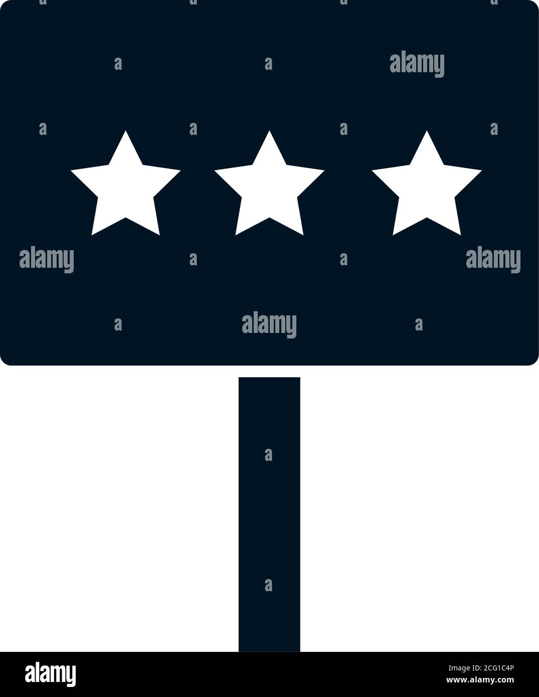 United States elections, placard with stars political election campaign ...