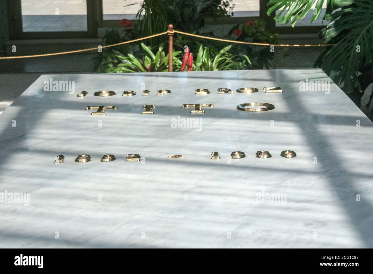 BELGRADE, SERBIA - SEPTEMBER 12, 2014: Josip broz Tito grave in its ...