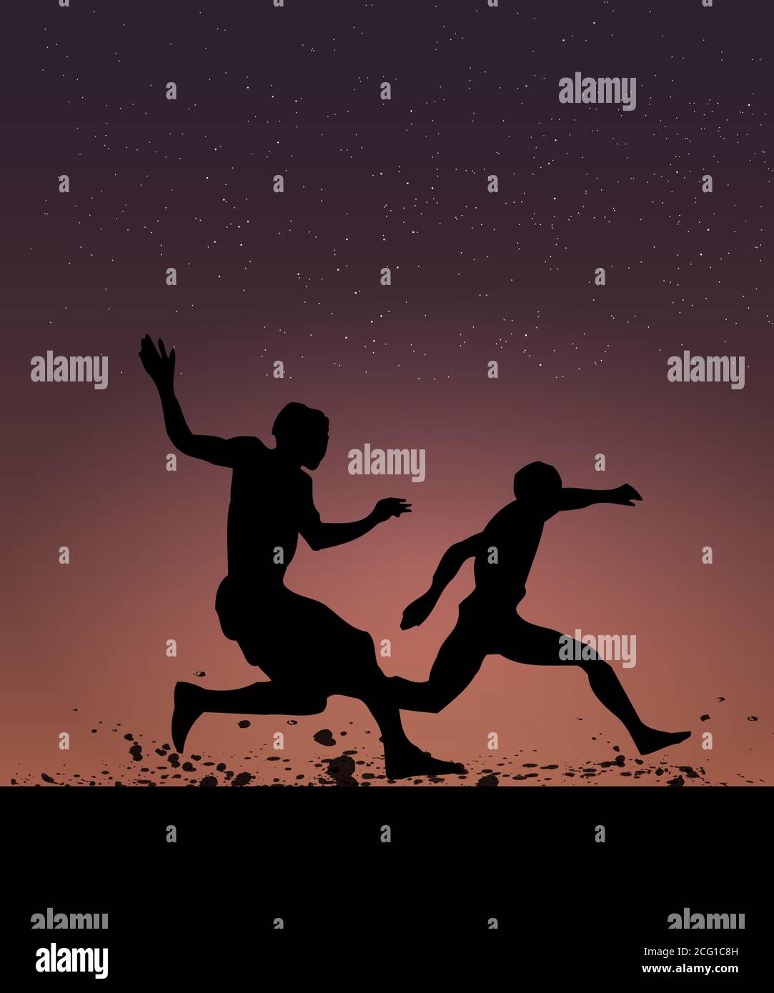 Sundown marathon Stock Vector Images - Alamy