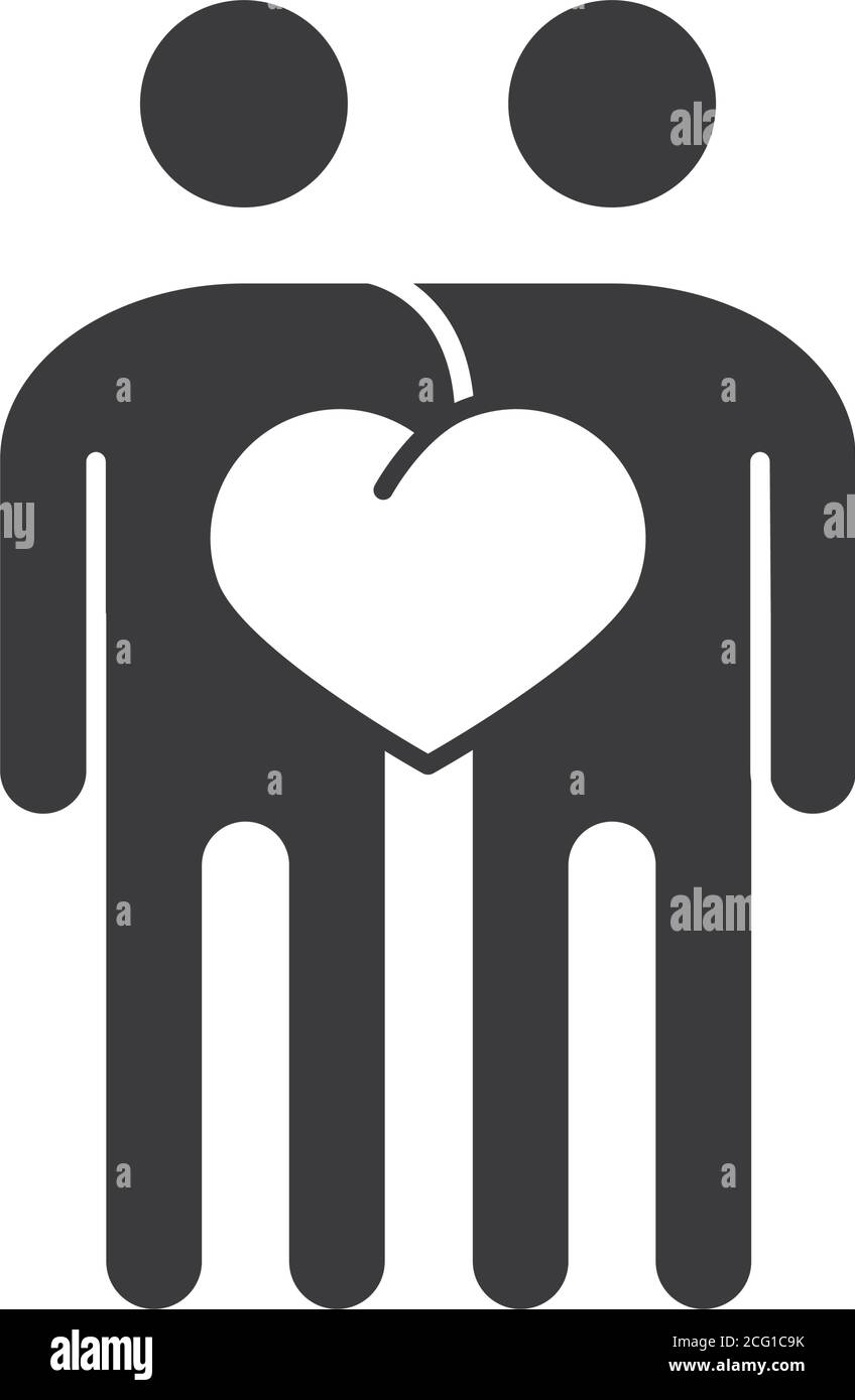 together people team love community and partnership silhouette icon ...