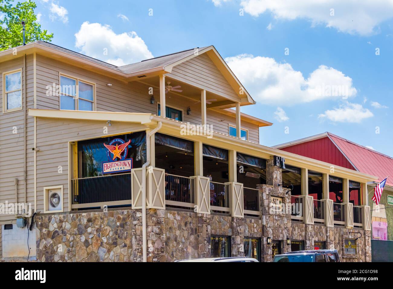 Northern Georgia, Blue Ridge Fightingtown Tavern Stock Photo - Alamy
