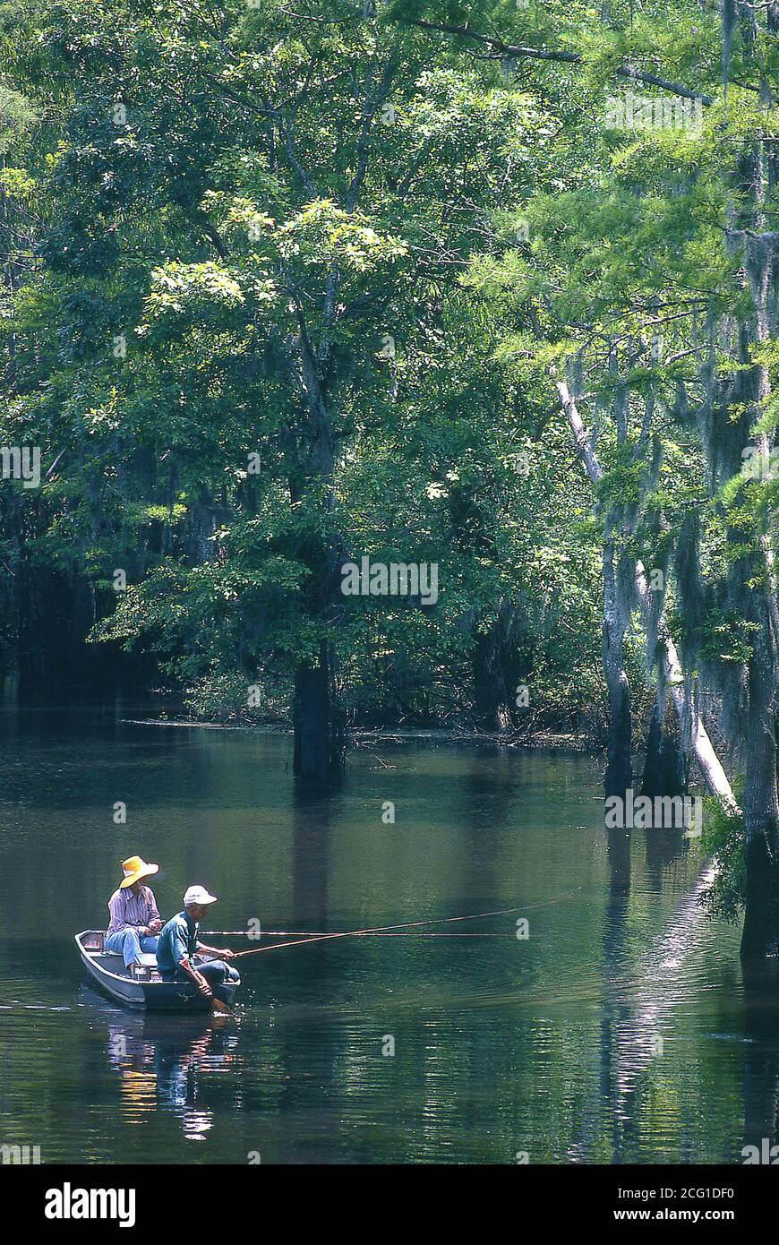 Bayou fishing in Louisiana Stock Photo - Alamy
