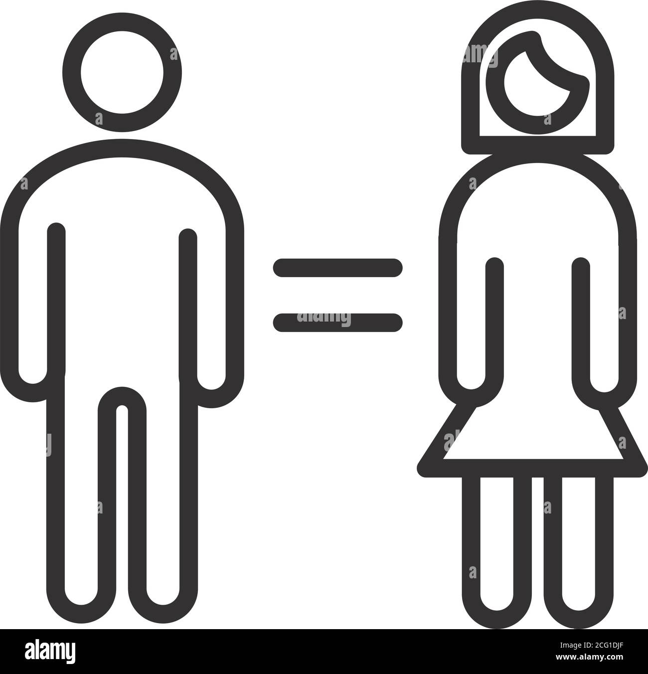 feminism movement icon, equality and love concept, female rights ...