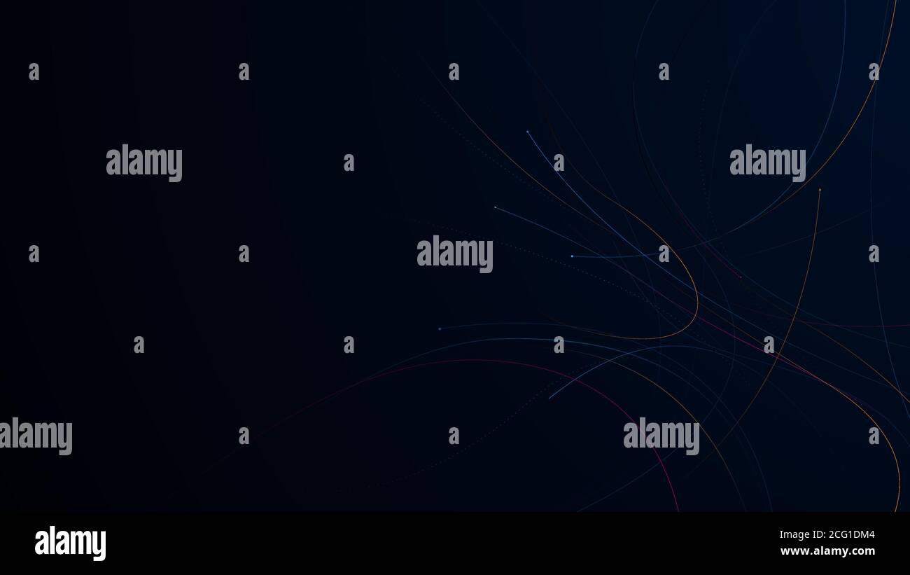 Abstract connections with dots and lines. Digital network connections ...