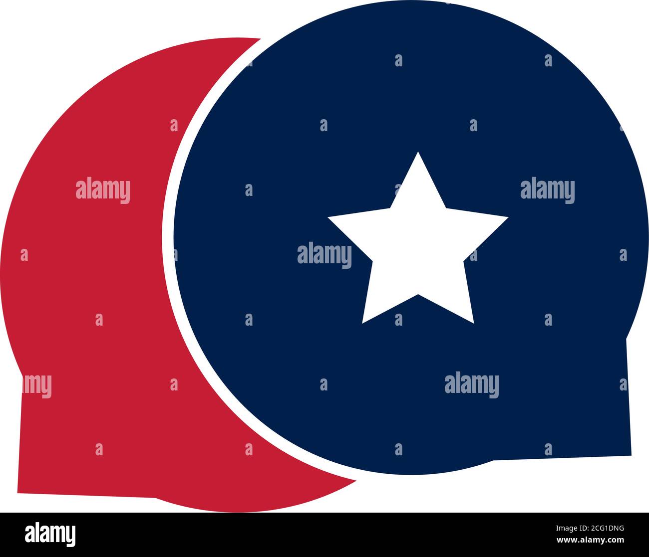 United States elections, speech bubbles star, political election ...