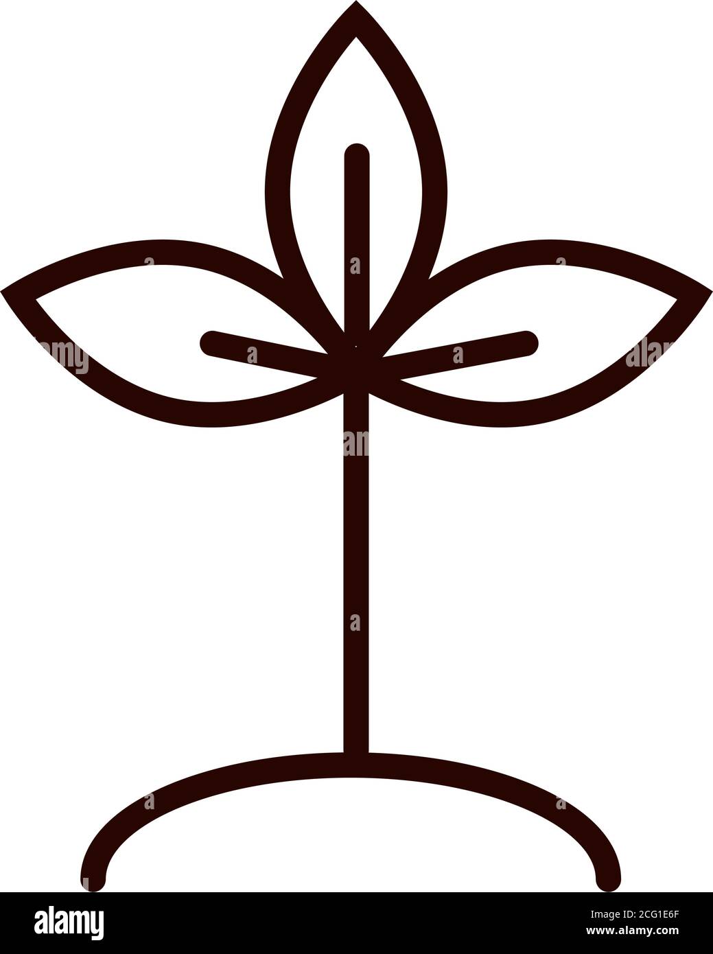 plant ground nature environment ecology line icon vector illustration ...