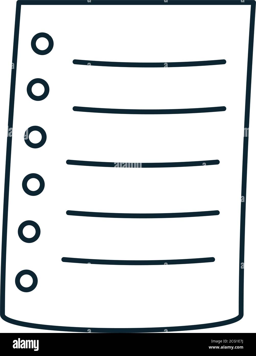 back to school, stripes paper elementary education line icon style ...