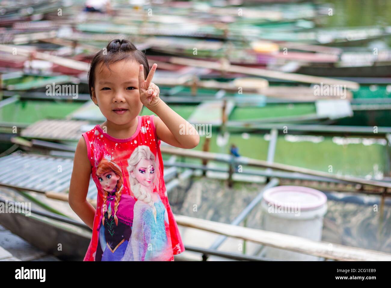 tam cok, vietnam - November 11, 2018 :young Vietnamese girl in front of ...