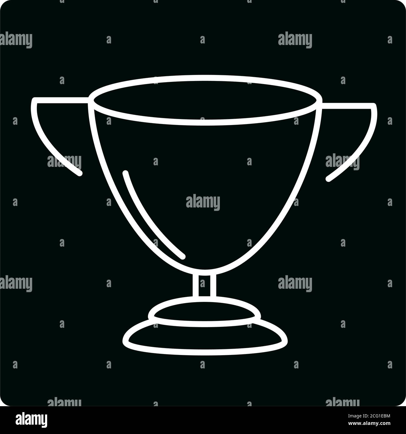 trophy award winner competition prize block and line icon vector ...