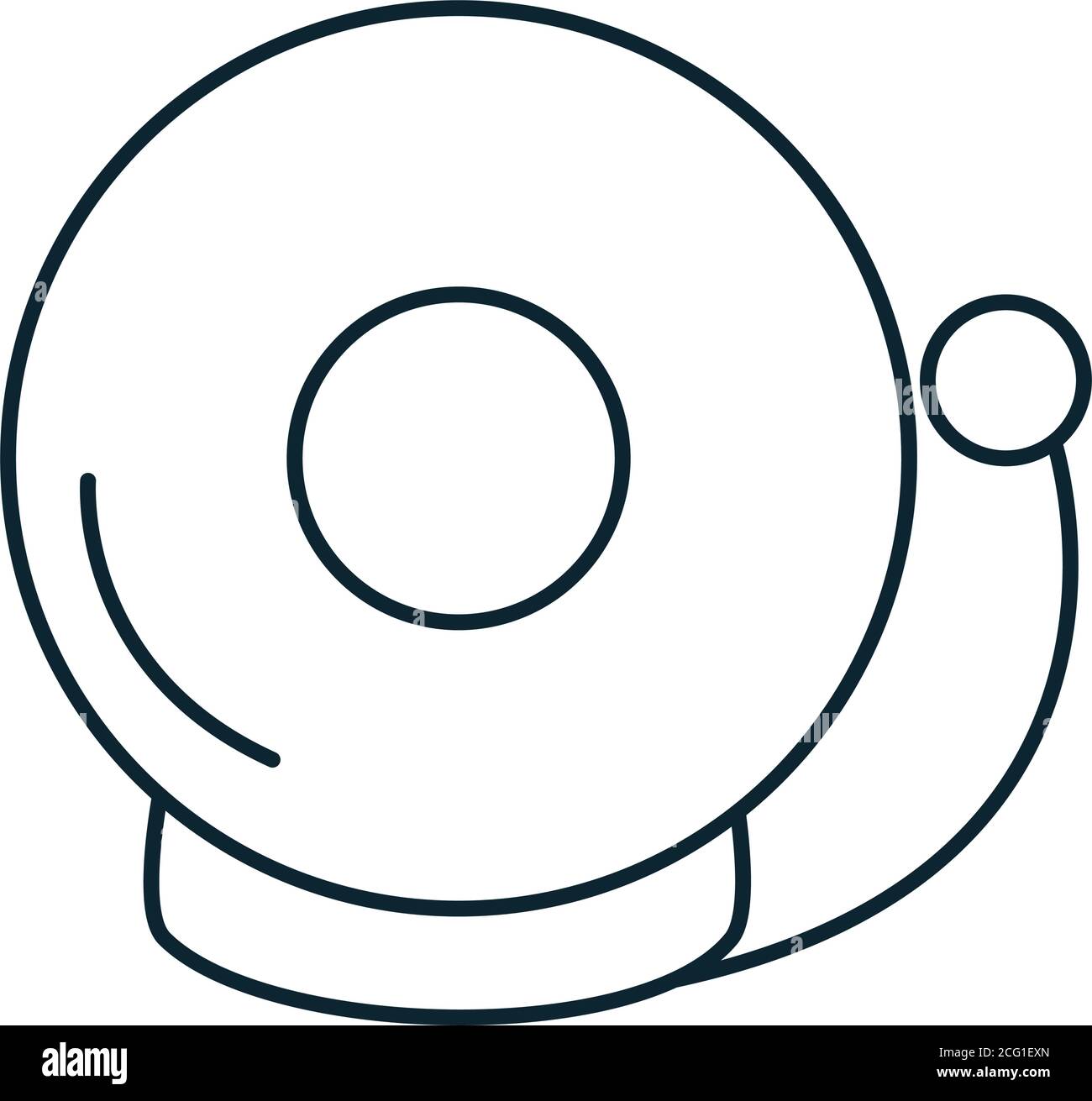 alarm bell door pictogram line icon style vector illustration Stock ...