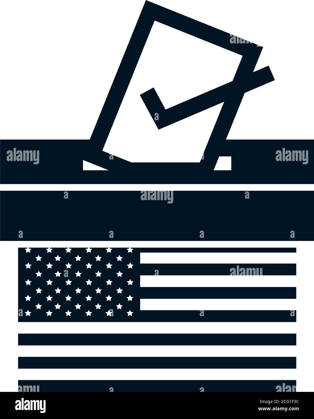 United States elections, american flag voting and ballot box, political ...