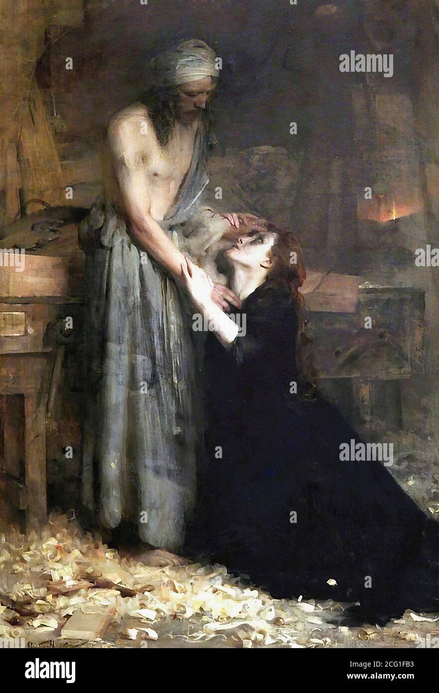 Hacker Arthur - Christ and the Magdalene - British School - 19th ...