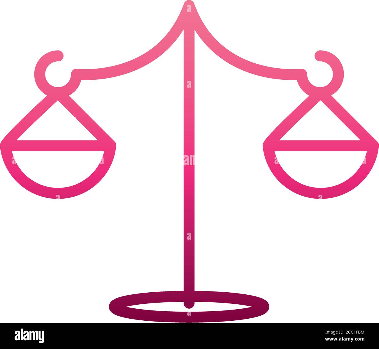 balance scale equality gradient style vector illustration Stock Vector ...