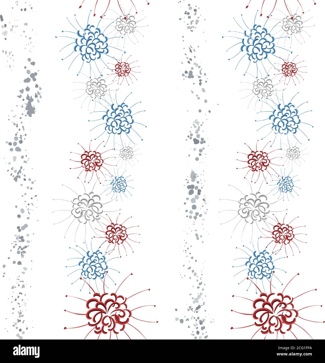 Seamless pattern llustration of cluster amaryllis Stock Photo - Alamy