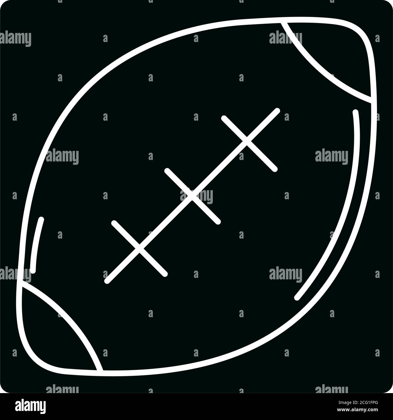 sport american football ball equipment block and line icon vector ...