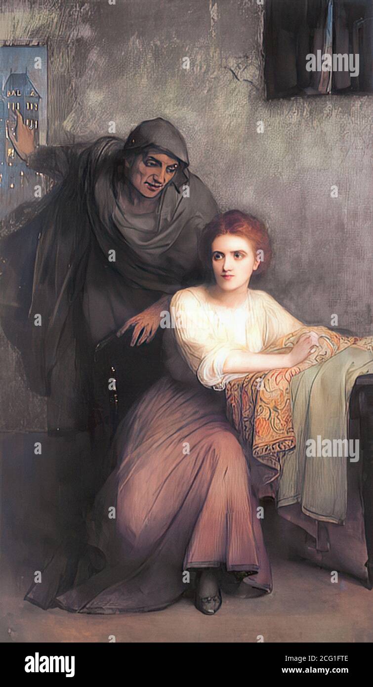 Hallé Edward Charles - the Tempter - British School - 19th Century ...