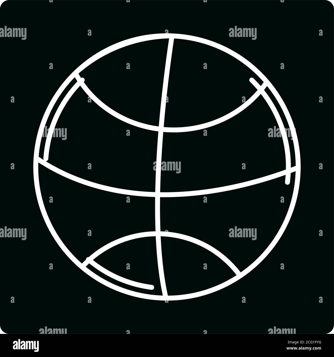 sport basketball ball equipment block and line icon vector illustration ...